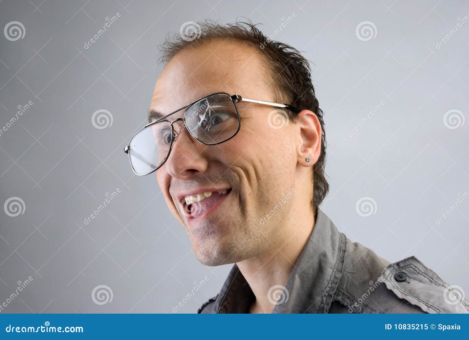 Portrait of funny man stock image. Image of dumb, human - 10835215