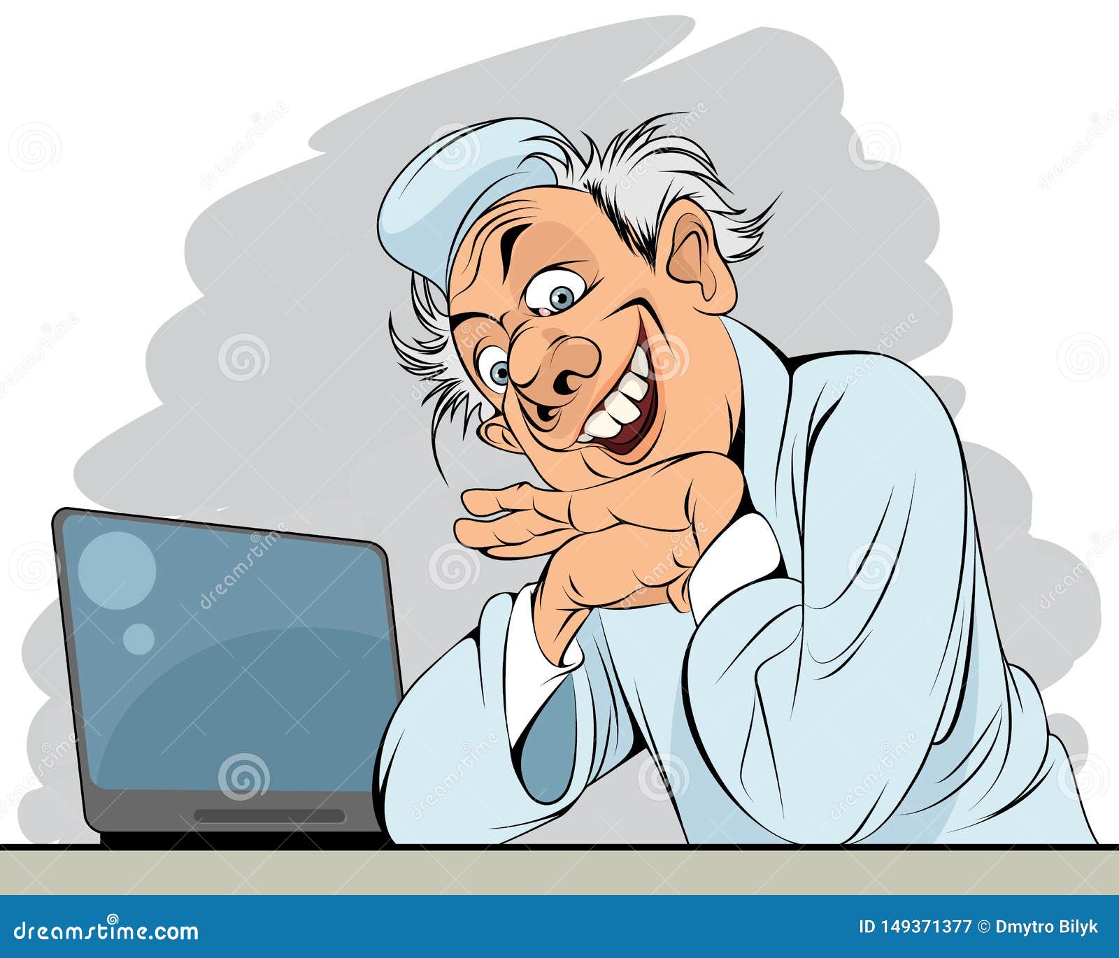 Portrait of a Funny Psychiatrist Stock Vector - Illustration of ...