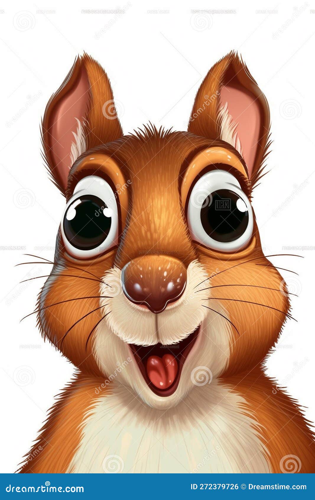 Portrait of a Funny Very Surprised Squirrel. AI Generated Stock ...