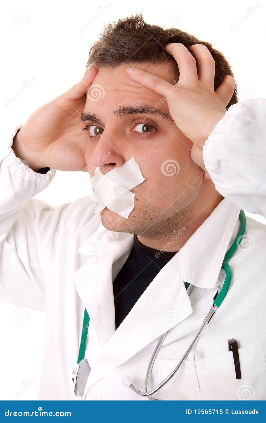 Portrait of Funny Young Doctor Stock Image - Image of positive ...