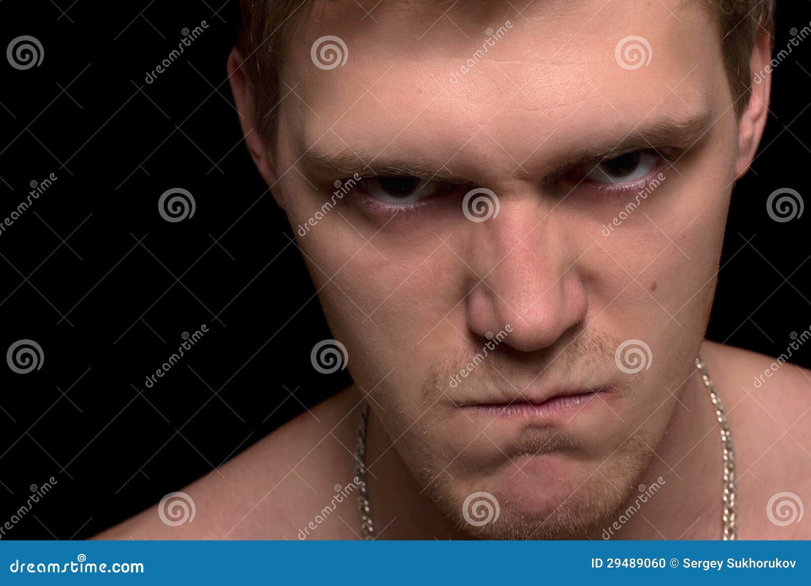 Portrait of a Furious Young Man Stock Photo - Image of anger, grimace ...