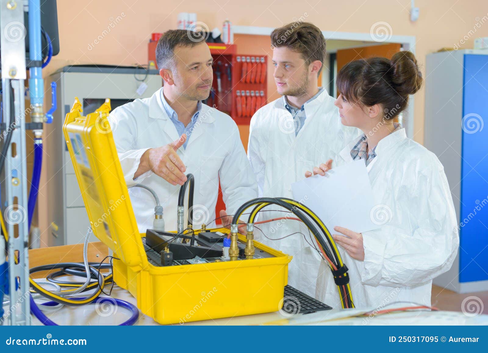 Portrait Future Industrial Engineers Stock Image - Image of motor ...