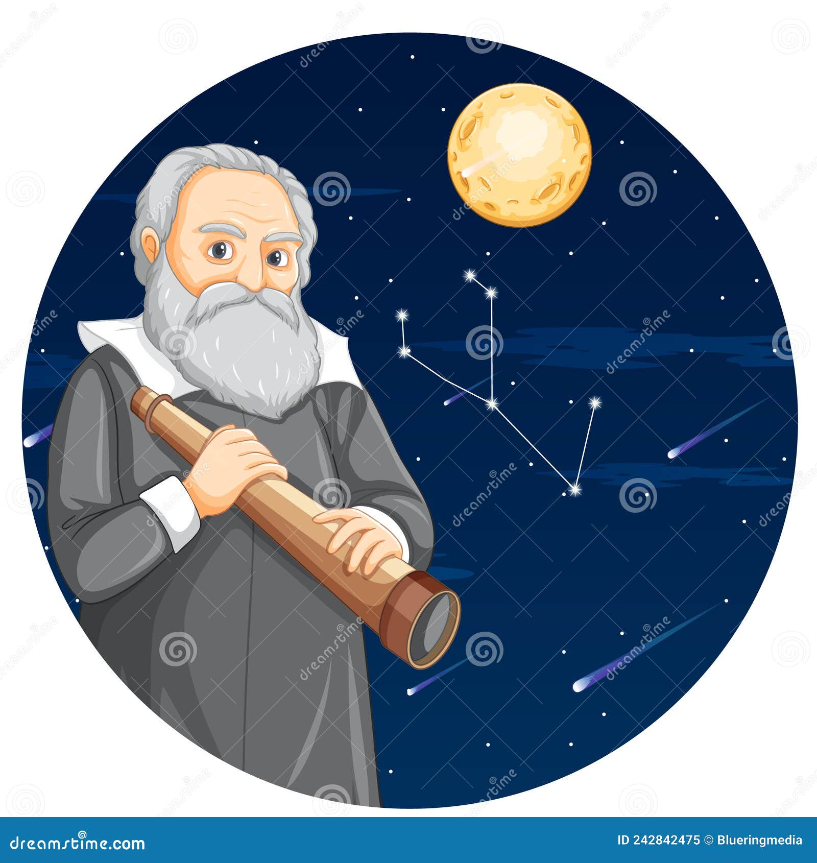 Galileo Galilei Vector Sketch Portrait Isolated | CartoonDealer.com ... Galileo Galilei Vector Sketch Portrait Isolated | CartoonDealer.com ...