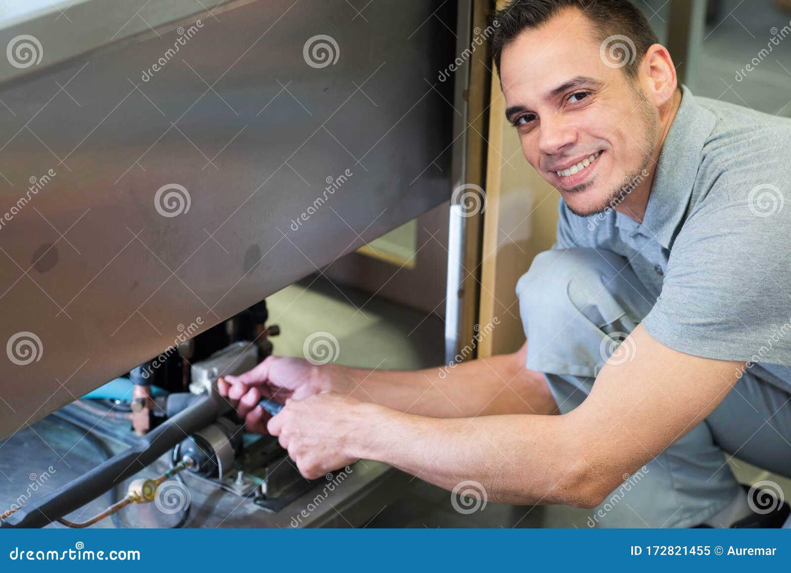 Portrait Gas Engineer at Work Stock Image - Image of engineer ...