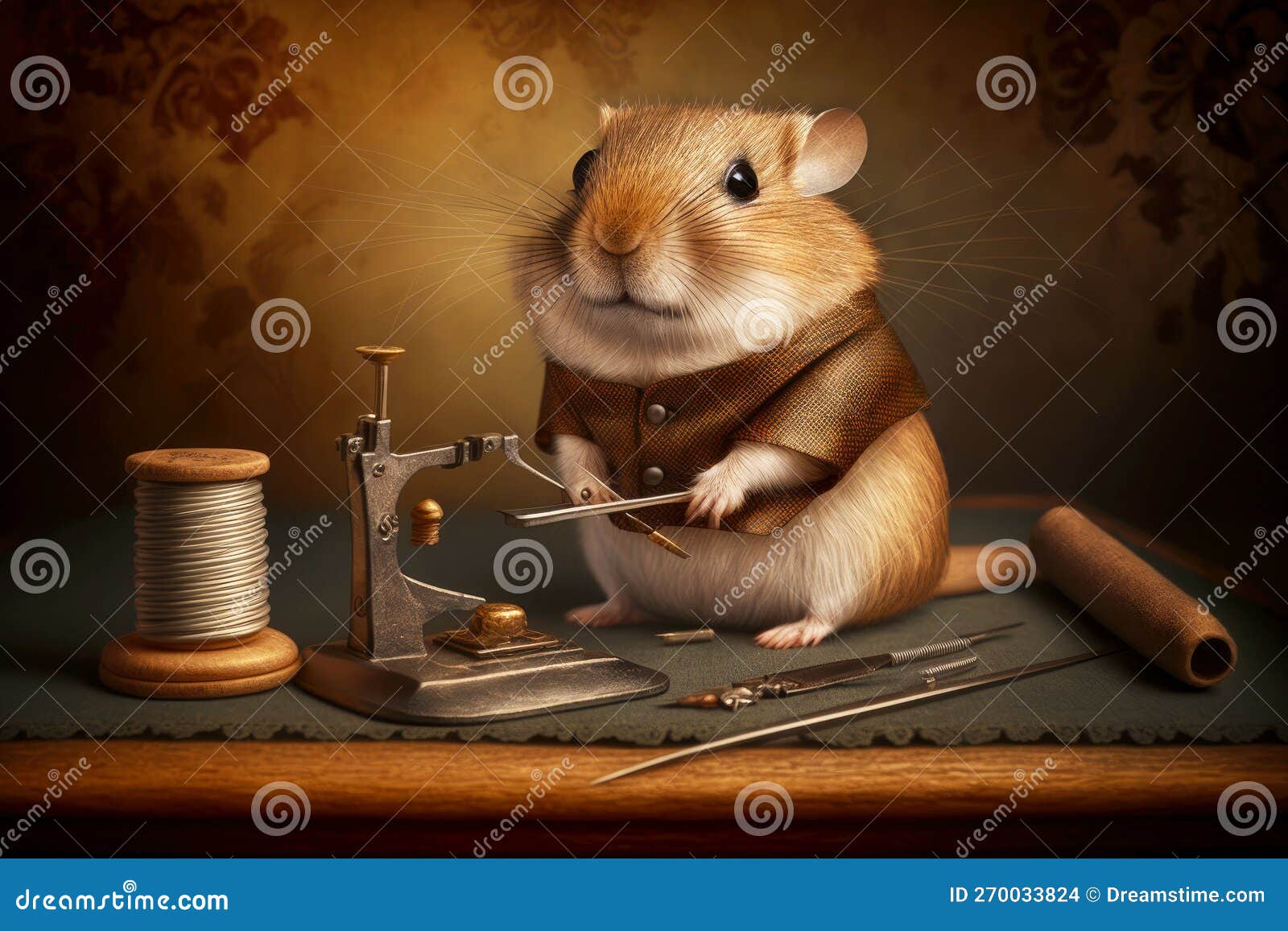 Portrait Of Gerbil Smiling With All His Teethon A White Background ...