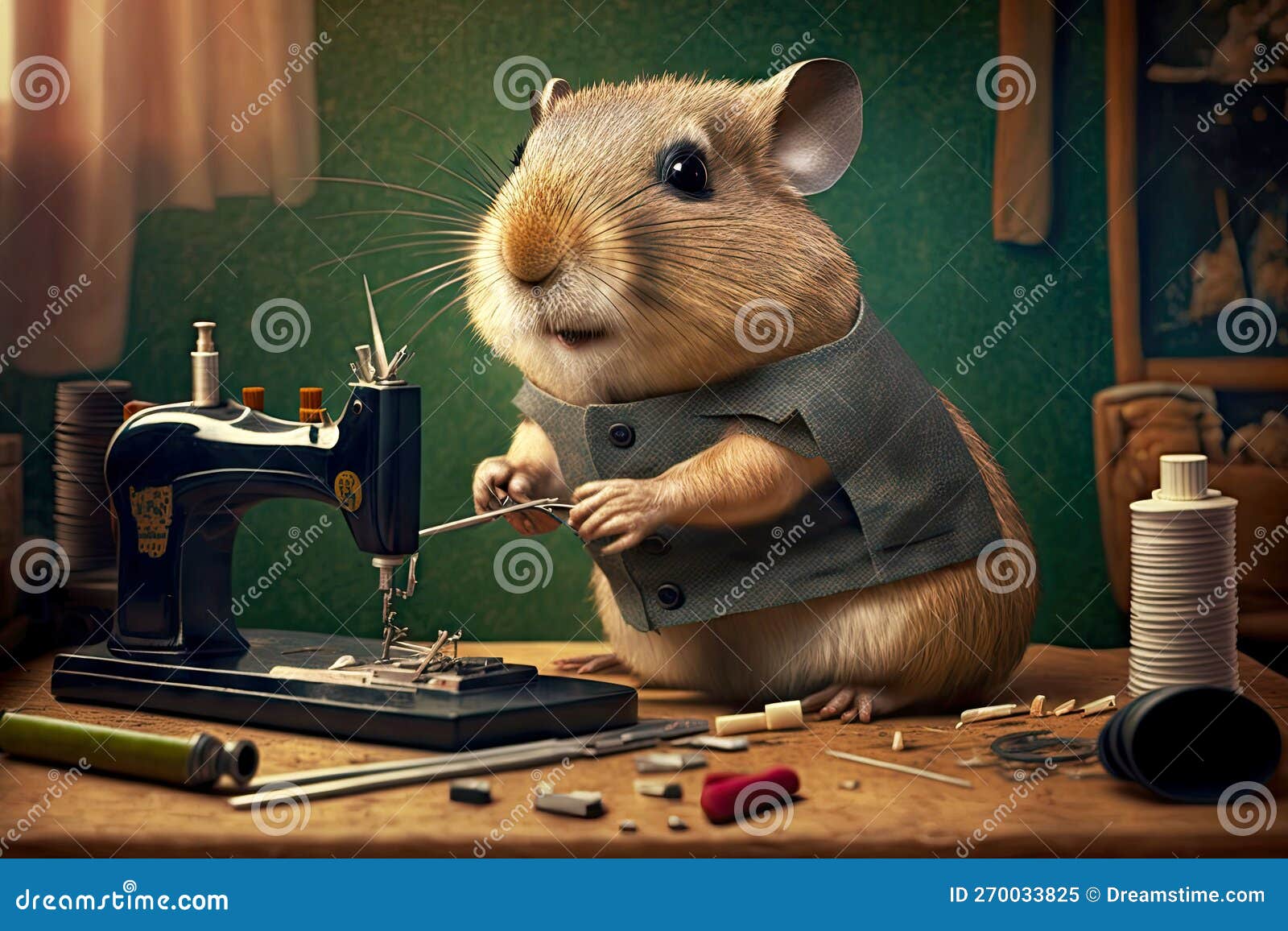Portrait Of Gerbil Smiling With All His Teethon A White Background ...