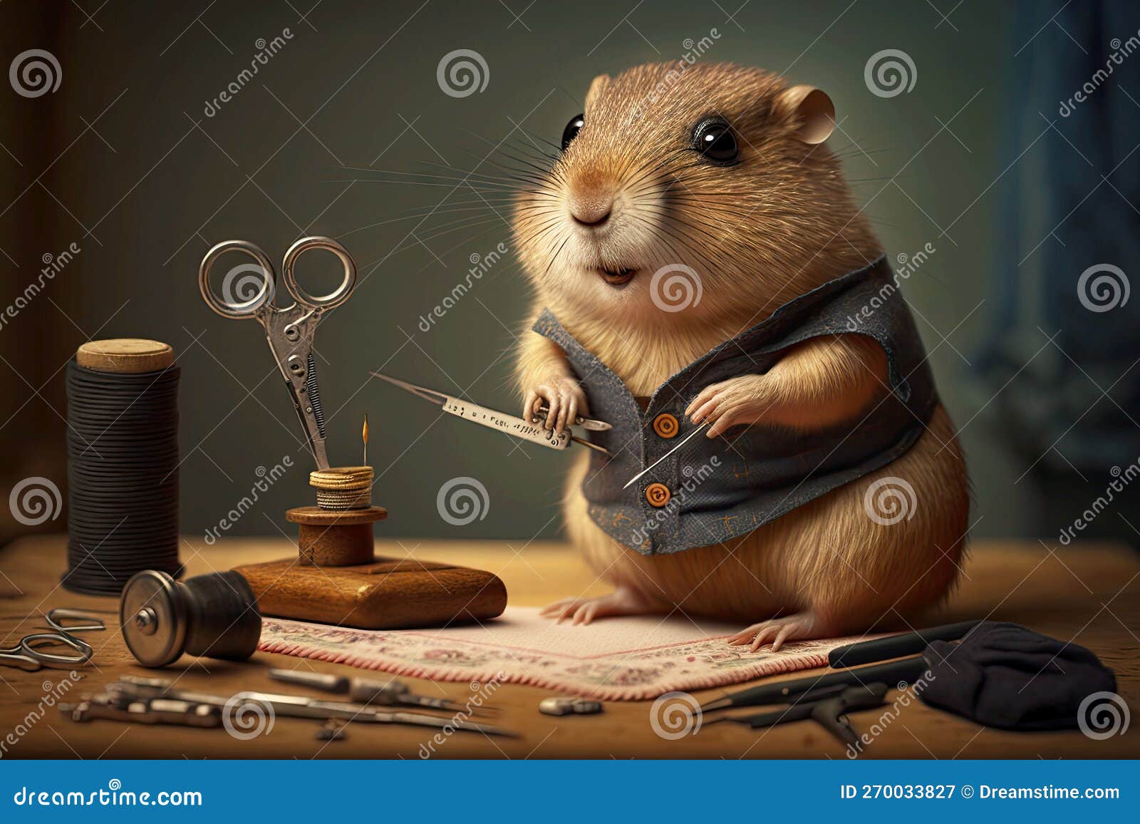 Portrait Of Gerbil Smiling With All His Teethon A White Background ...