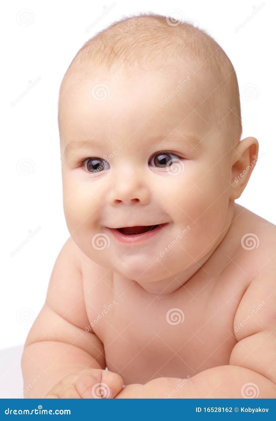 Portrait Geschossen Von Einem Neugierigen Kleinkind Stockfoto - Bild ...