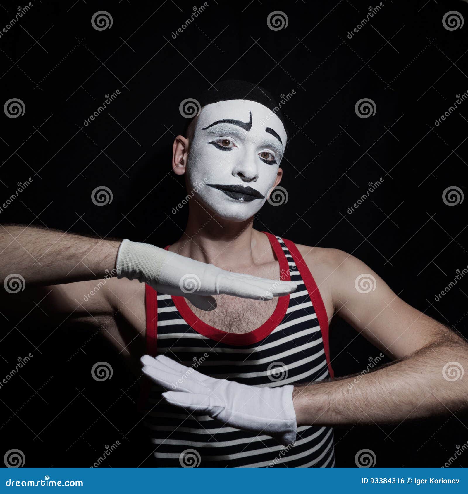 Portrait of Gesticulating Mime Stock Photo - Image of people, portrait ...
