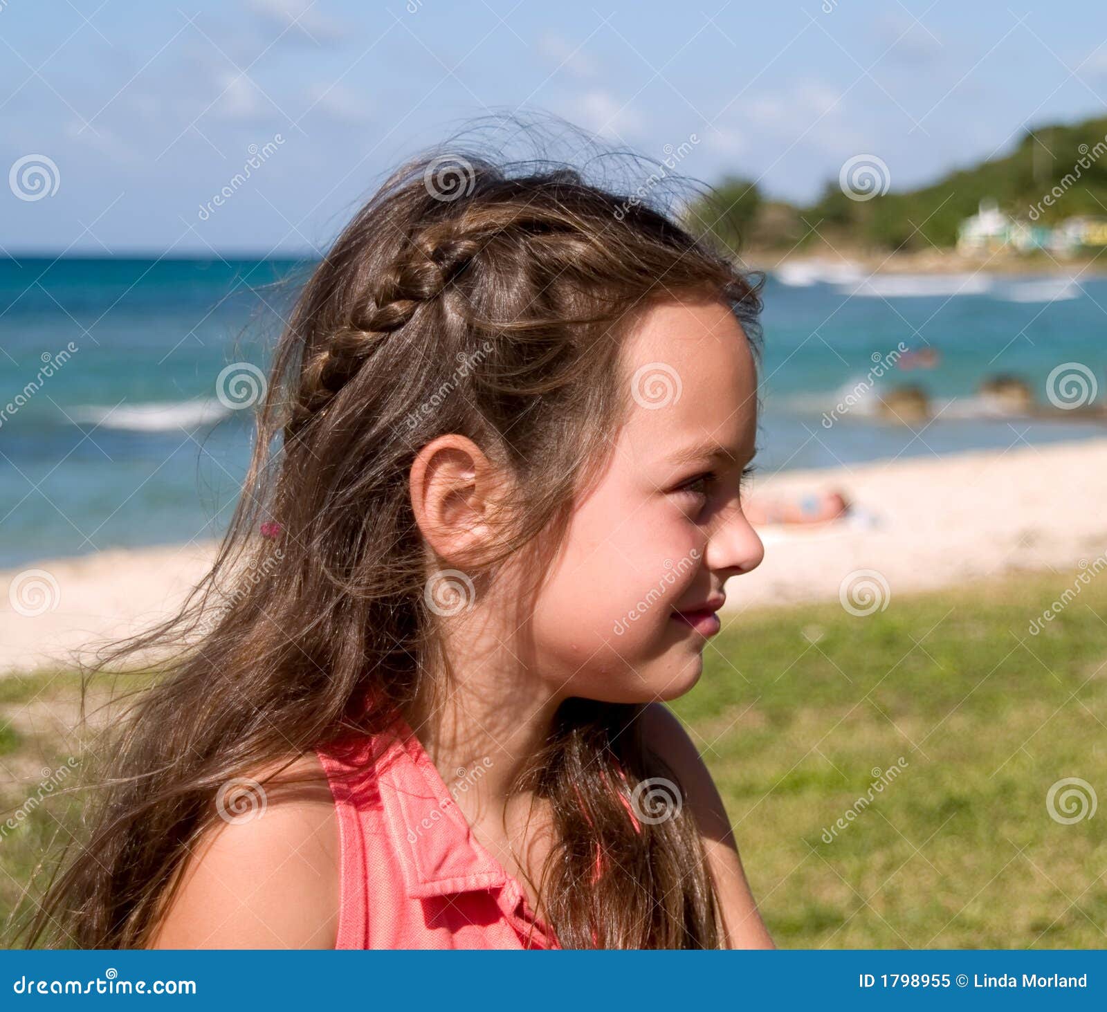 Portrait of girl on beach stock image. Image of happiness - 1798955