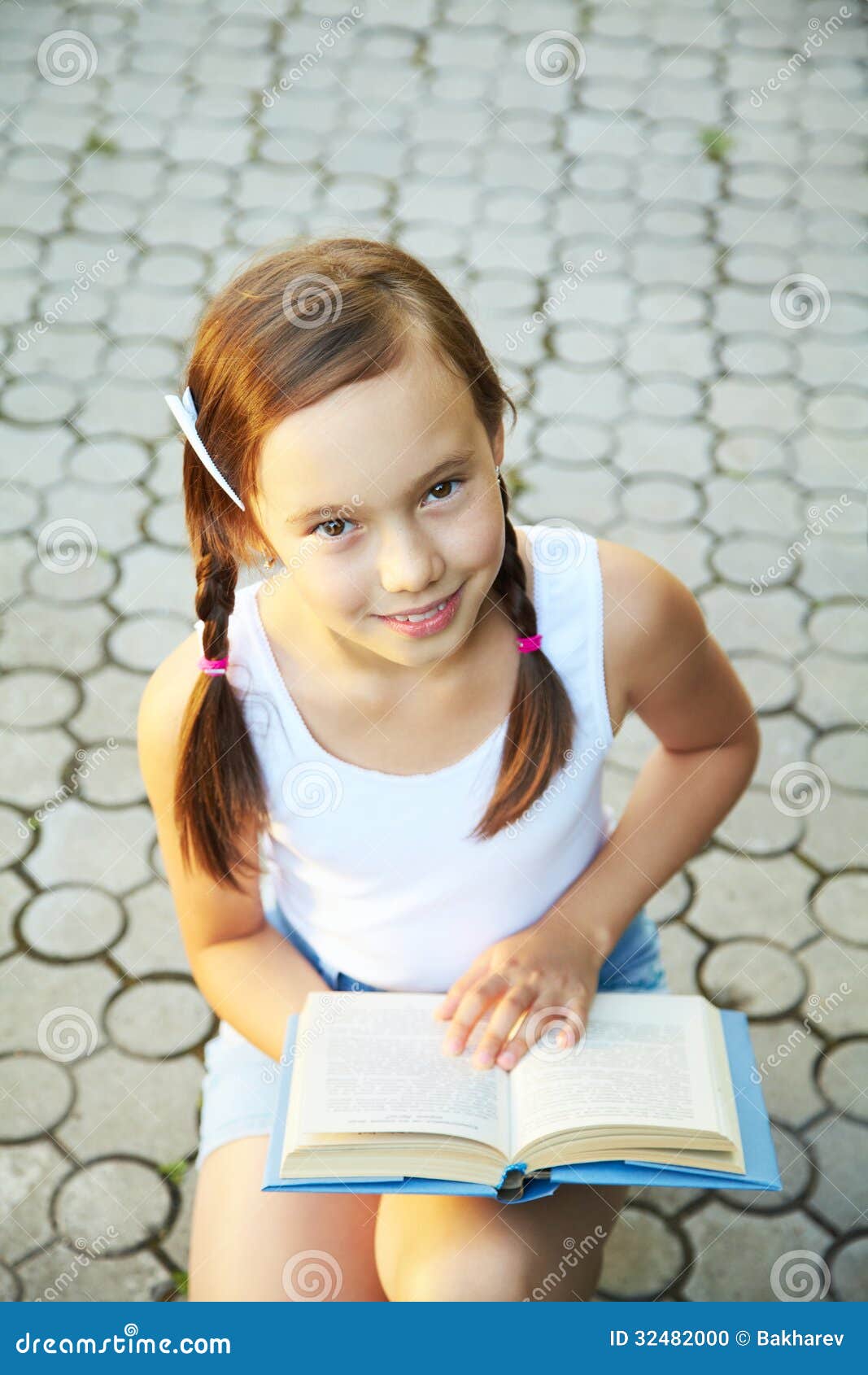 Portrait of a Girl with a Book Stock Photo - Image of lifestyle, girl ...