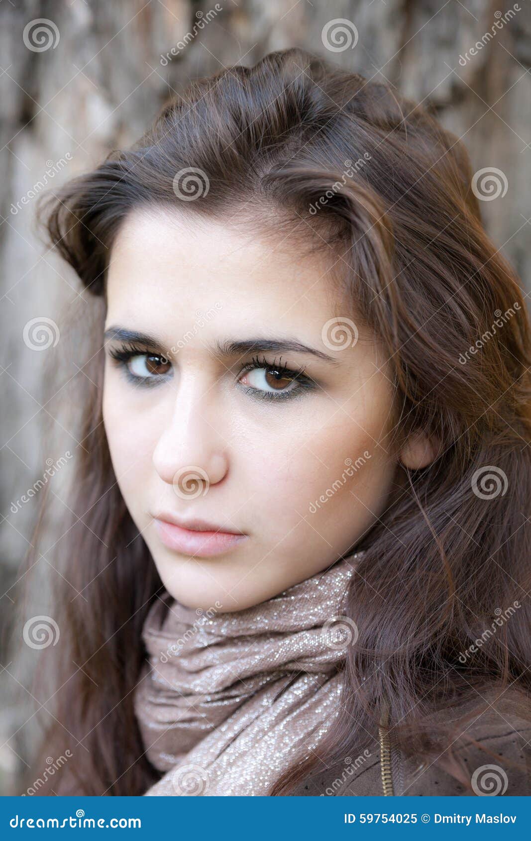 Portrait Stock Image Image Of Closeup Woman Tree Sunlight 59754025