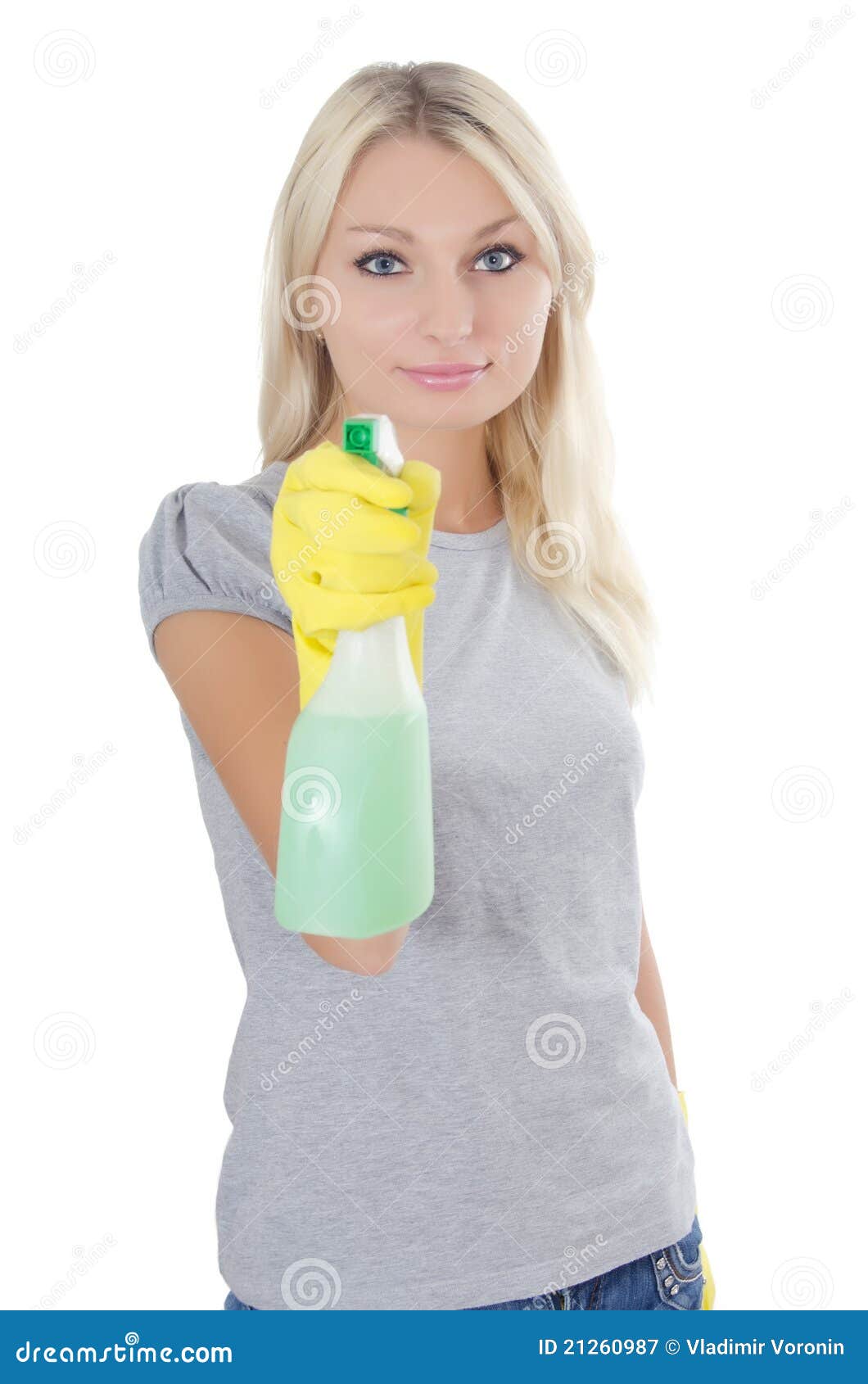 Portrait of the Girl - Concept Cleaning Stock Image - Image of hand ...