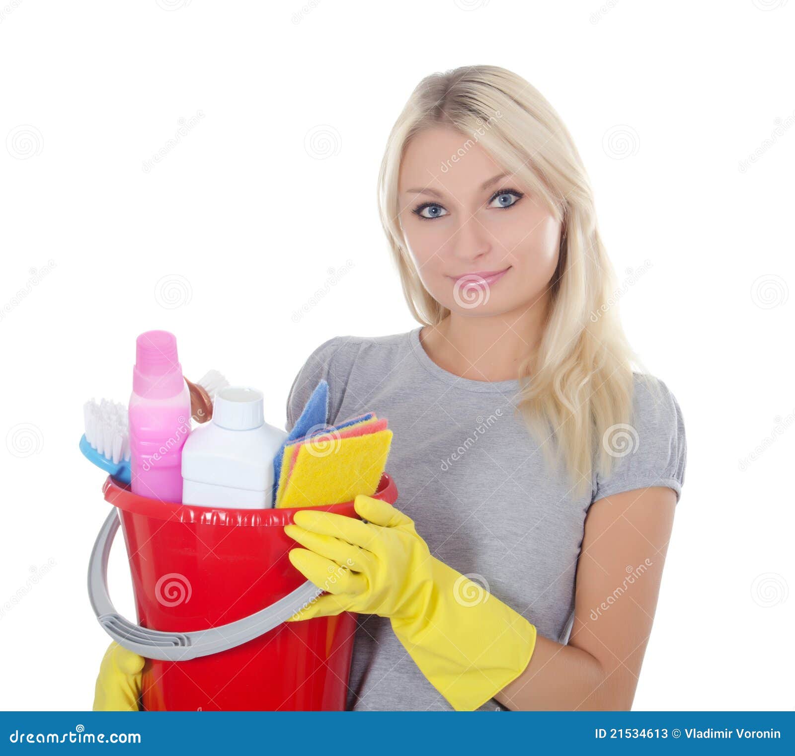 Portrait of the Girl - Concept Cleaning Stock Image - Image of ...