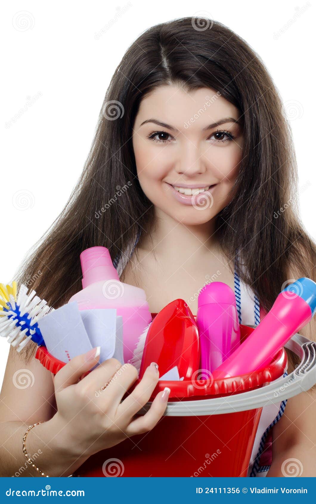 Portrait of the Girl - Concept Cleaning Stock Photo - Image of bucket ...