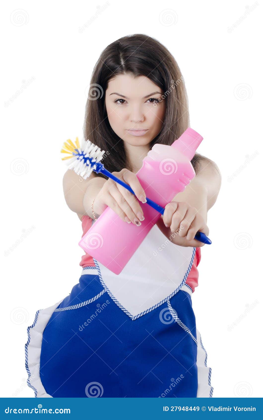 Portrait of the Girl - Concept Cleaning Stock Image - Image of domestic ...