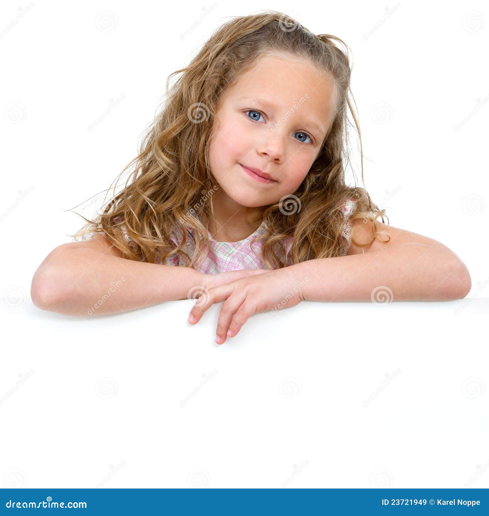 Portrait of Girl with Copy Space. Stock Image - Image of female, human ...
