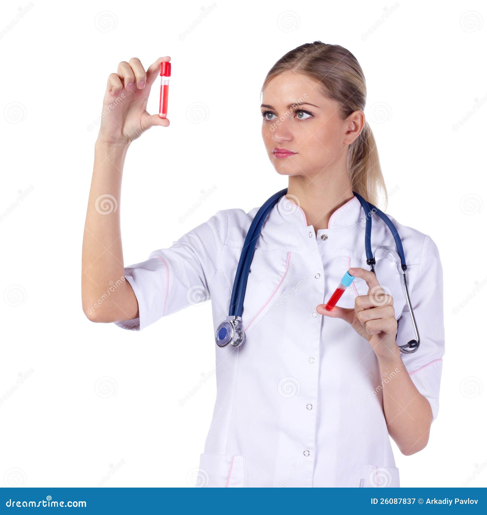 Portrait of a girl doctor. stock image. Image of health - 26087837
