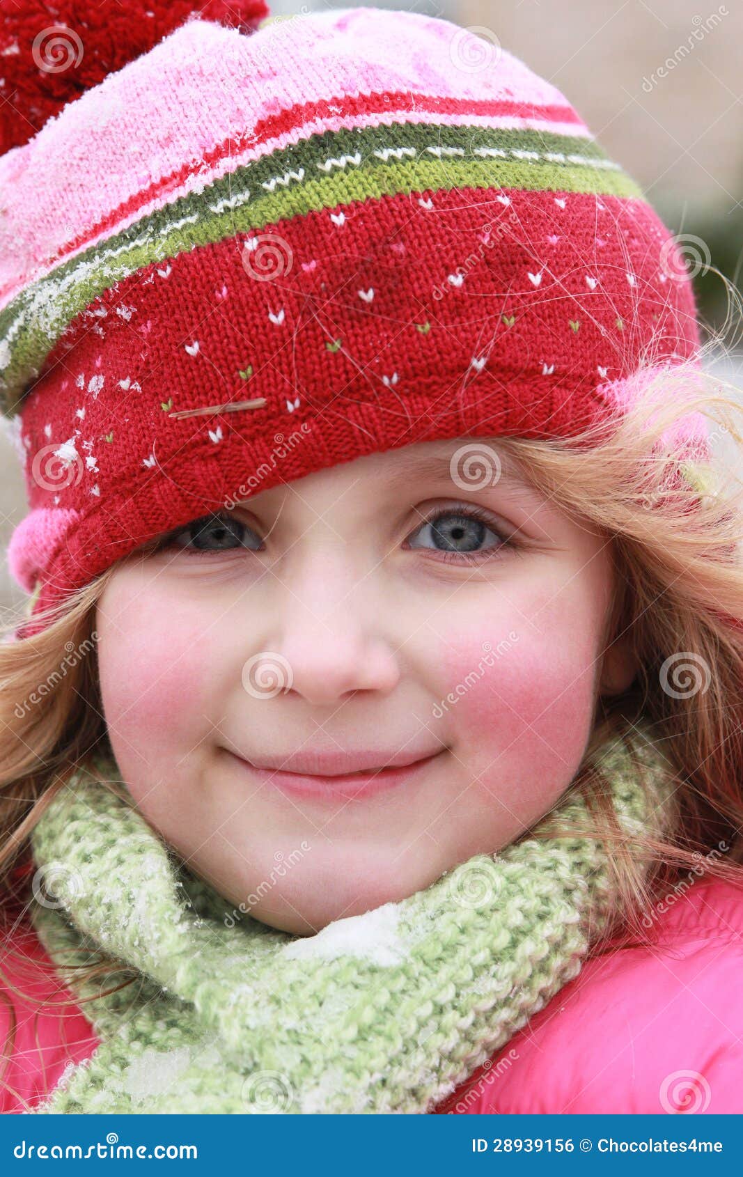 Portrait of Girl Dressed for Cold Weather Stock Photo - Image of cold ...