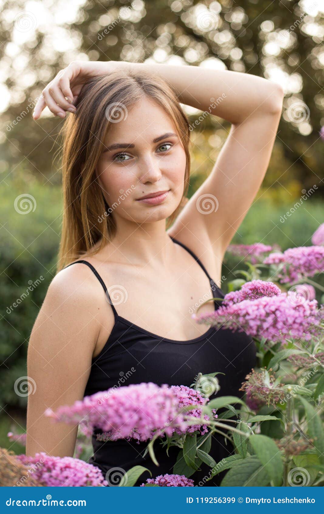Portrait Of A Girl In The Garden Smiling Portrait Beautiful Portrait
