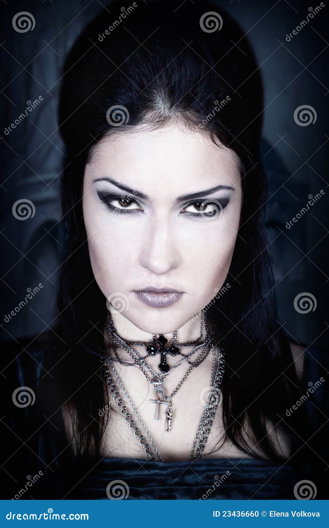 A Portrait of the Girl in Gothic Style Stock Photo - Image of goth ...