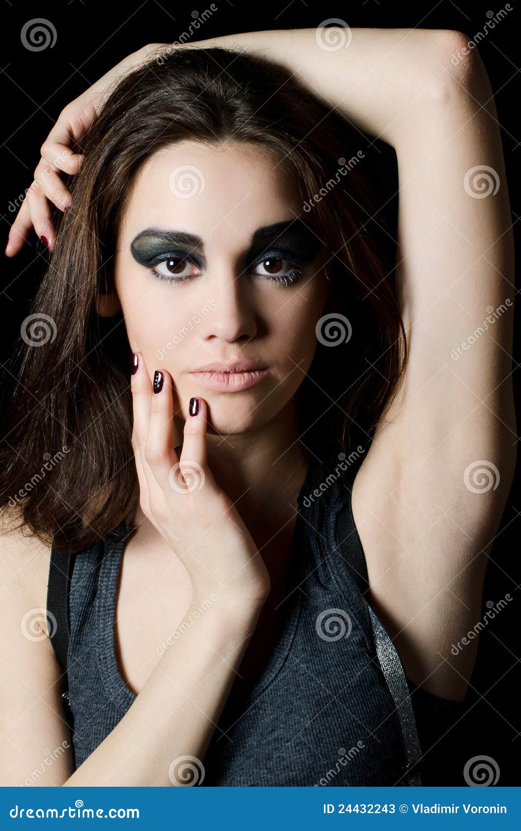 Portrait of the Girl - Grunge Style Stock Image - Image of face ...