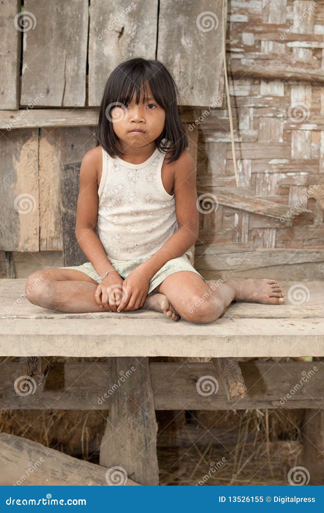 Portrait Girl Of Laos In Poverty Royalty Free Stock Photo - Image: 13526155