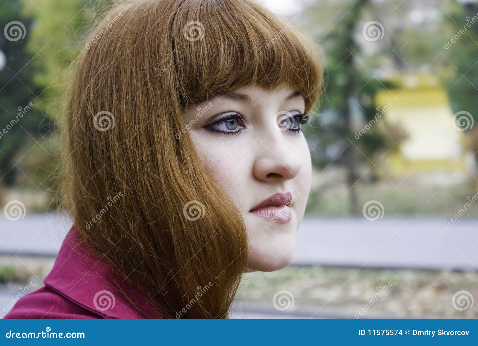 Portrait of Girl Looking Forward Stock Photo - Image of head, facial ...