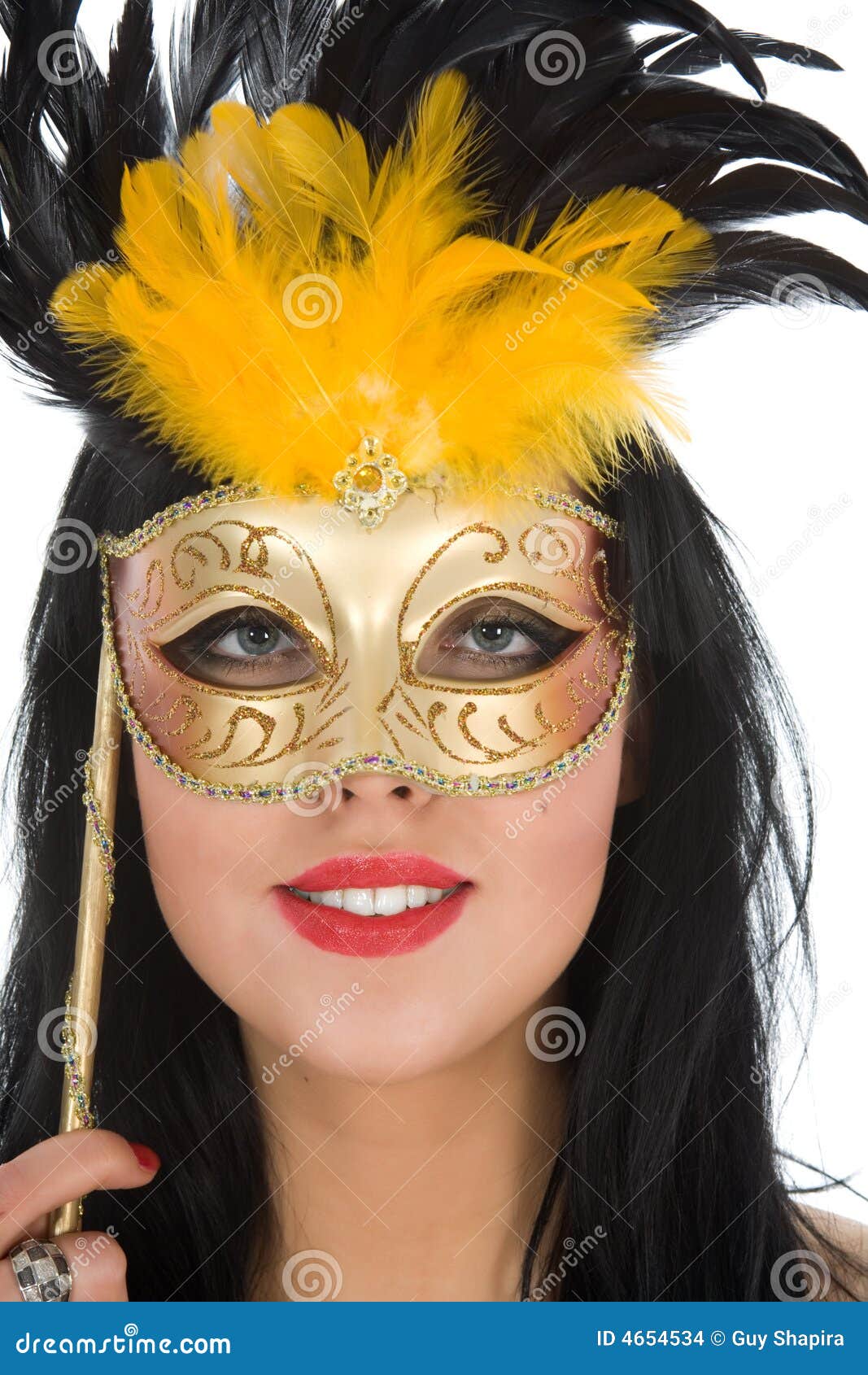 Portrait girl with mask stock photo. Image of passion - 4654534