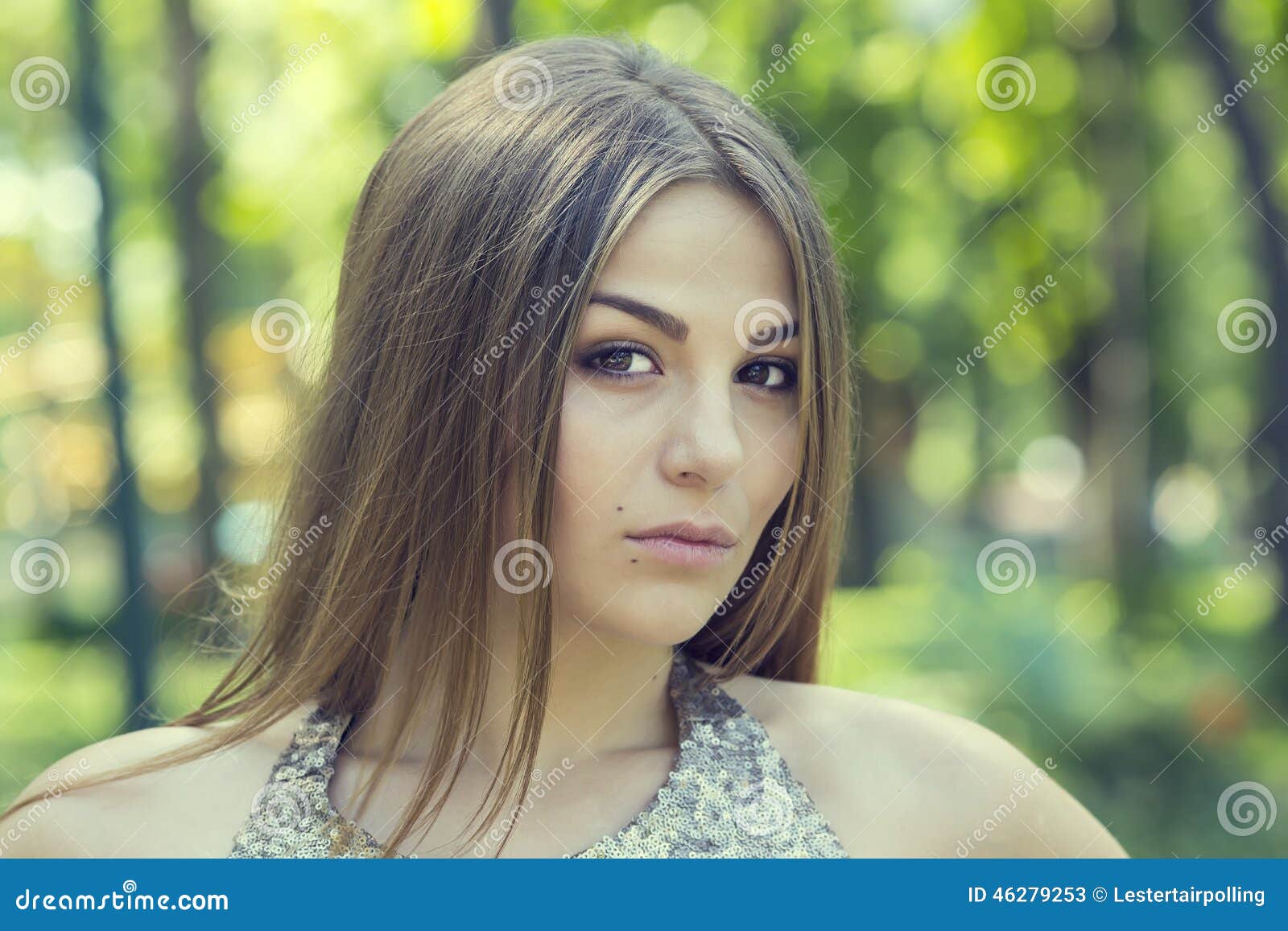 Portrait of a Girl in the Park Stock Image - Image of ethnicity, girls ...