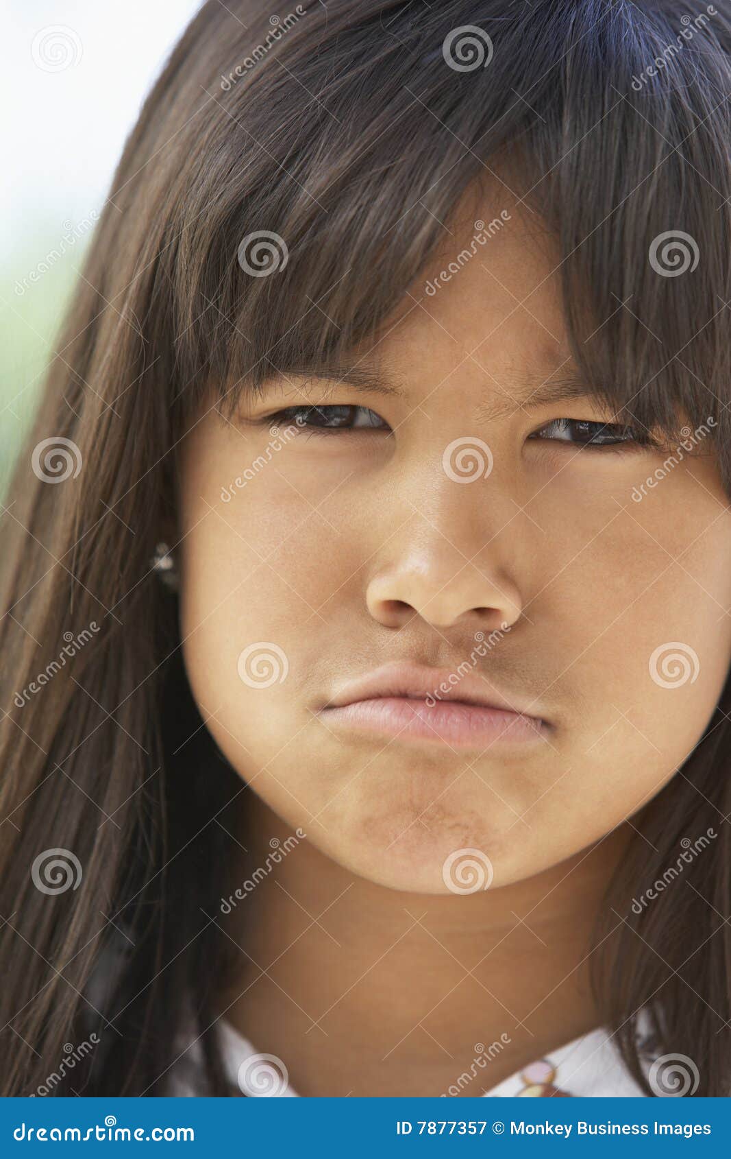 Portrait of Girl Pouting stock image. Image of looking - 7877357