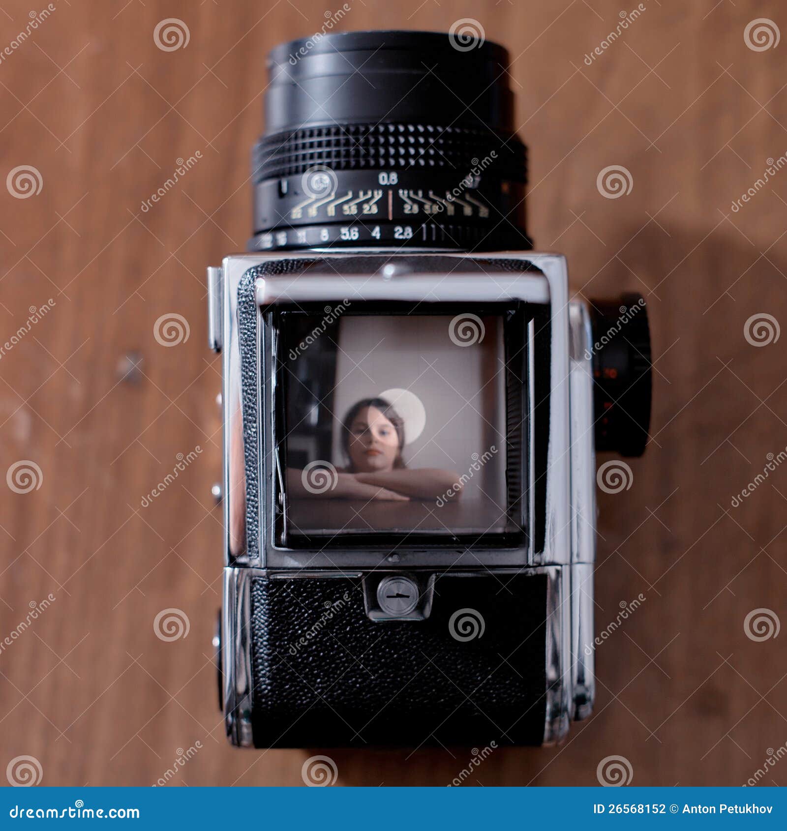 Portrait of Girl Seen in Viewfinder Stock Photo - Image of protector ...