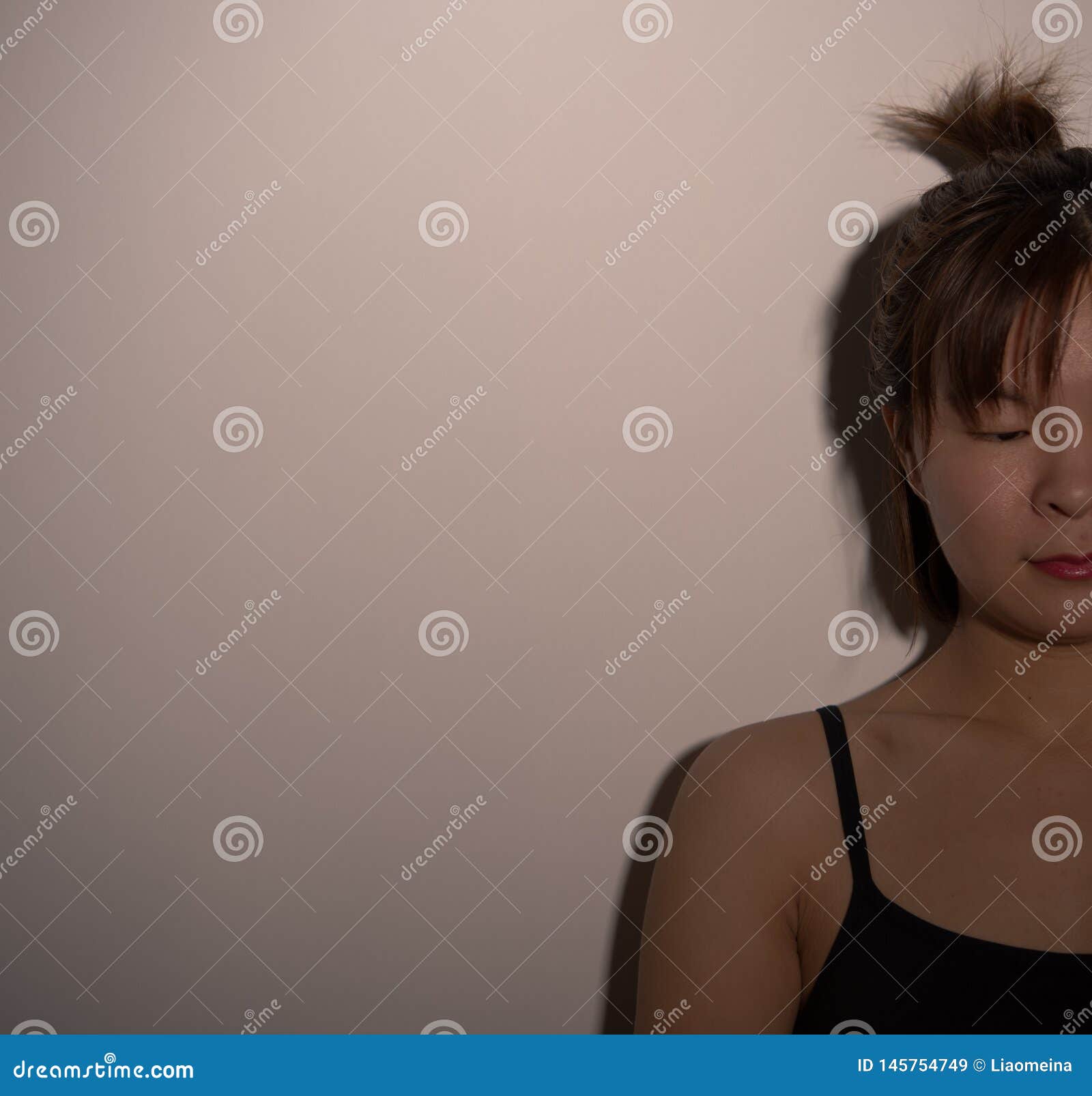 Girl with Single-fold Eyelid Stock Image - Image of comely, pretty ...