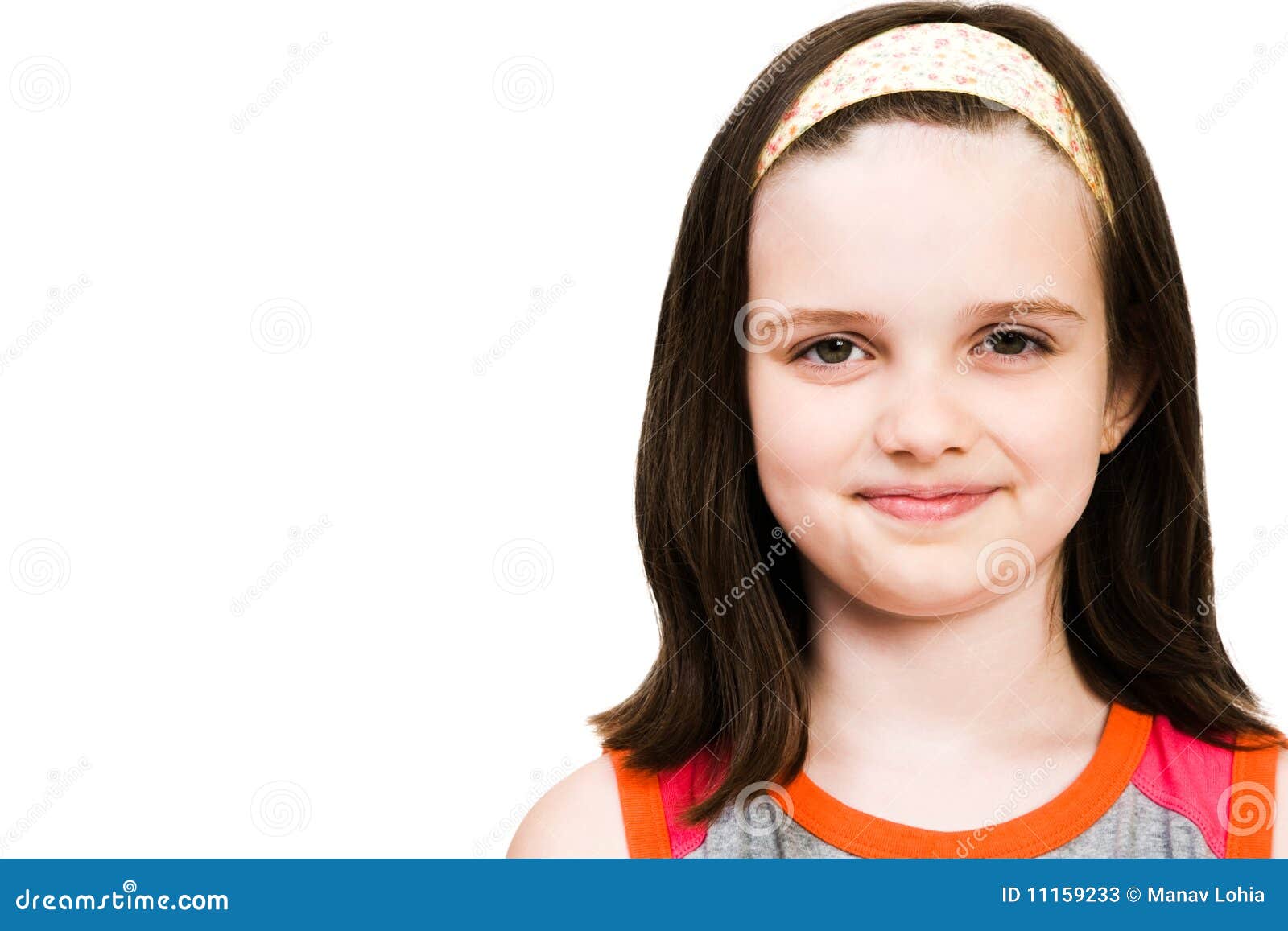 Portrait of a girl smiling stock image. Image of facial - 11159233