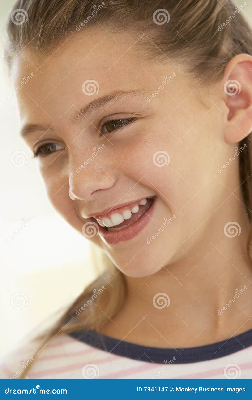 Portrait of Girl Smiling stock image. Image of outdoors - 7941147