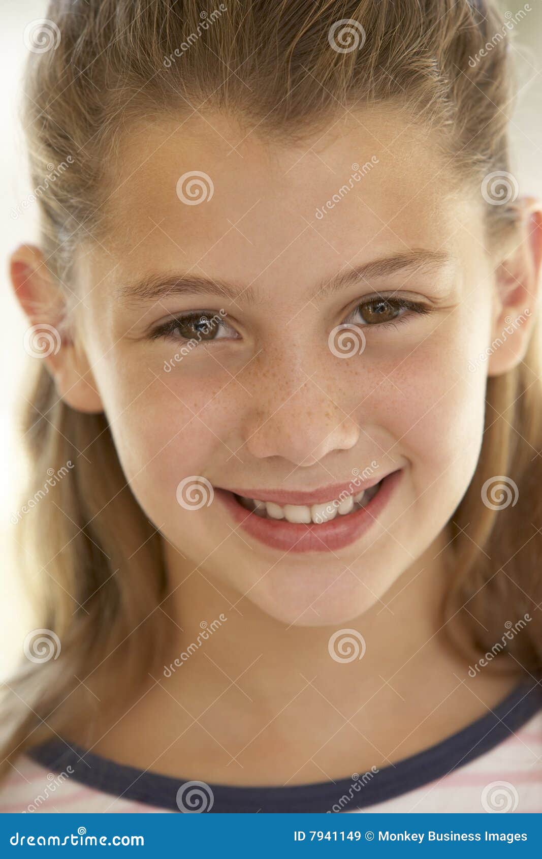 Portrait of Girl Smiling stock image. Image of shoulders - 7941149
