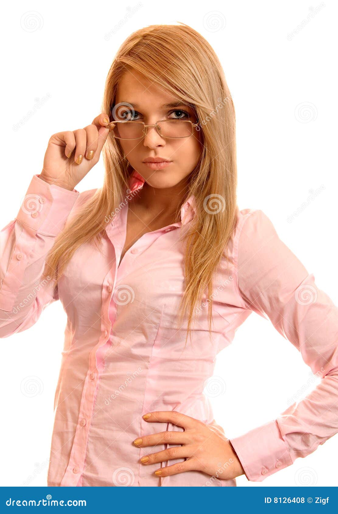 Portrait of Girl in Spectacles Stock Photo - Image of close, fashion ...