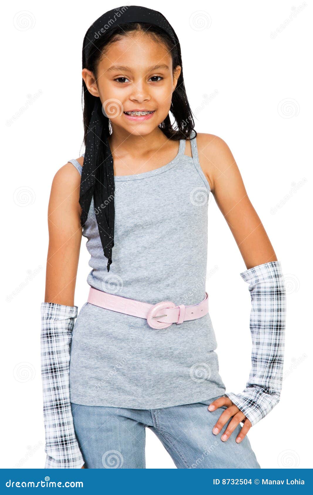 Portrait of a Girl Standing Stock Photo - Image of happy, fashion: 8732504