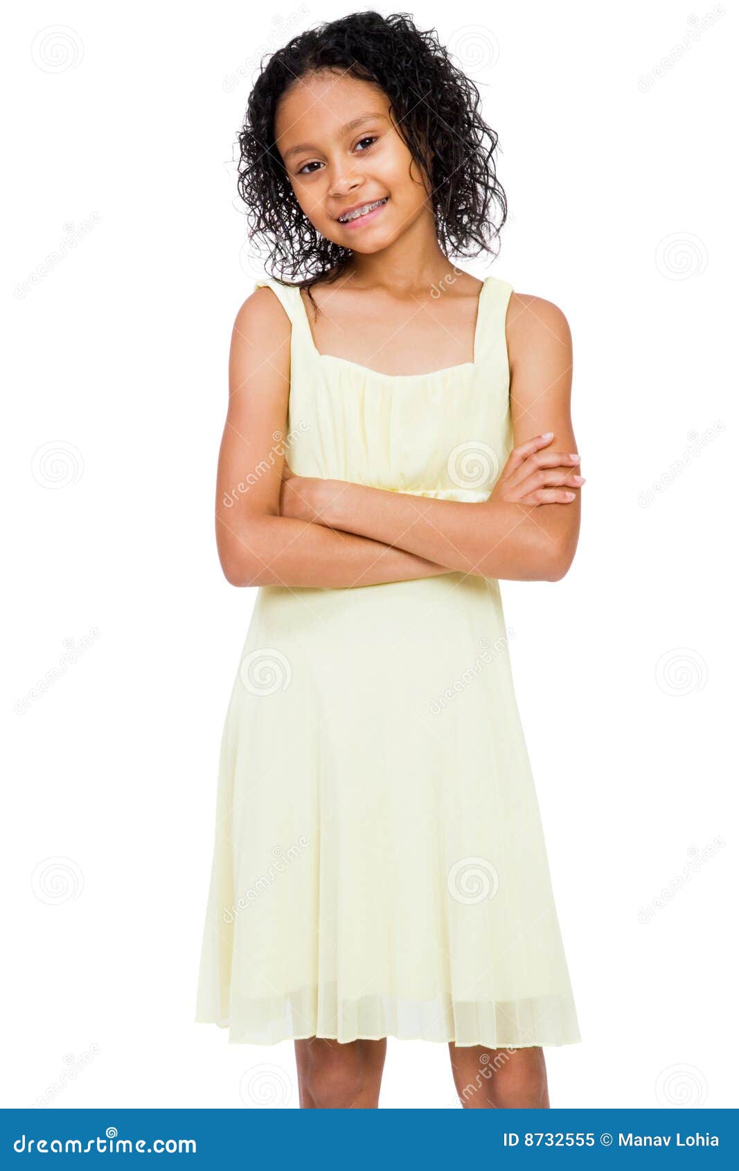 Portrait of a Girl Standing Stock Image - Image of pose, latino: 8732555