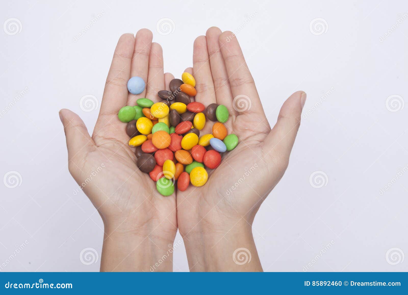 A Portrait of Giving Candy Chocolate , Isolate White Background Stock ...
