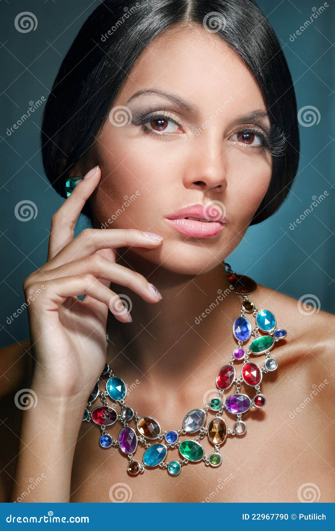 Portrait of a Glamorous Girl Stock Photo - Image of happy, cosmetic ...