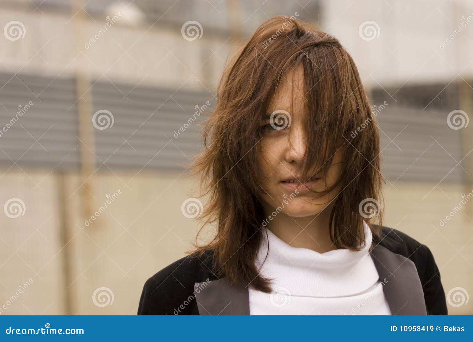 Portrait in a gloomy day stock image. Image of person - 10958419