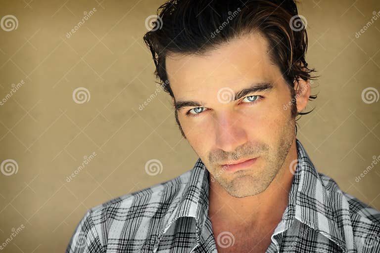 Portrait of a Good Looking Man Stock Photo - Image of expression, eyes ...