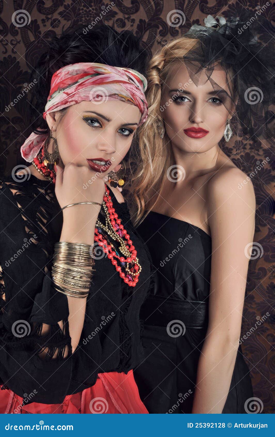 Portrait of Gorgeous Gypsy Woman Stock Photo - Image of brown, blouse ...