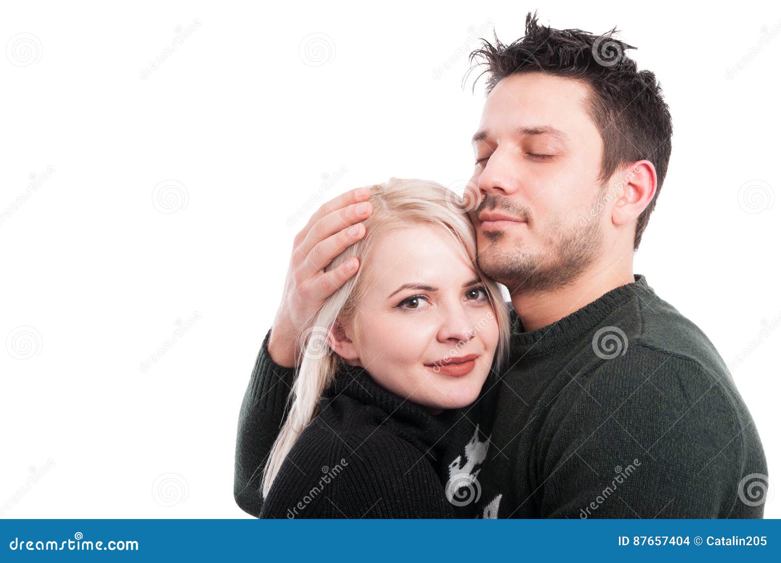 Portrait of Gorgeous Lovers Embracing Stock Photo - Image of boyfriend ...