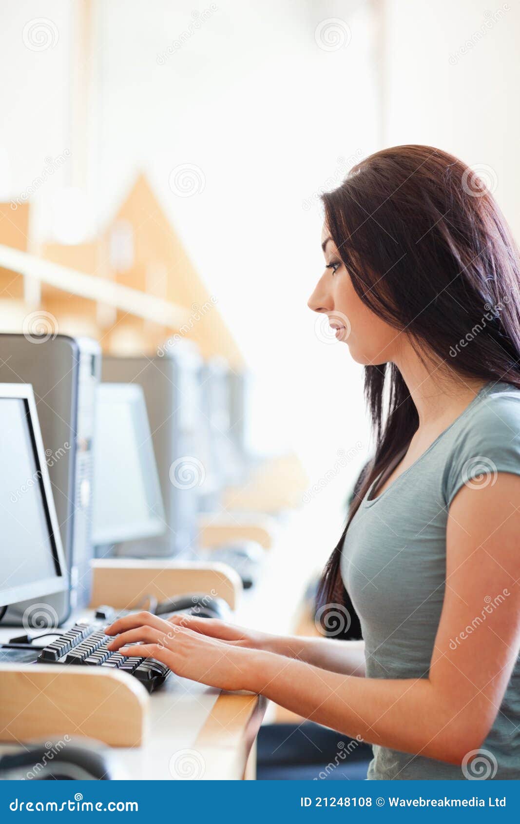 Portrait of a Gorgeous Student Working Stock Photo - Image of pretty ...