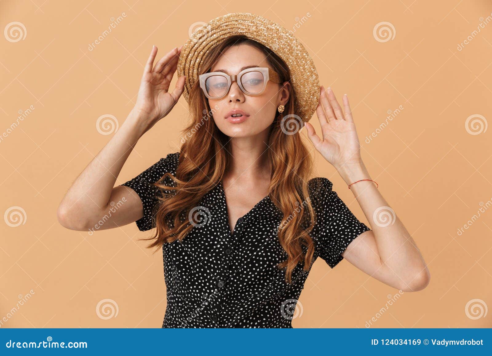 Portrait of Gorgeous Stylish Woman Wearing Sunglasses Touching B Stock ... Portrait of Gorgeous Stylish Woman Wearing Sunglasses Touching B Stock ...