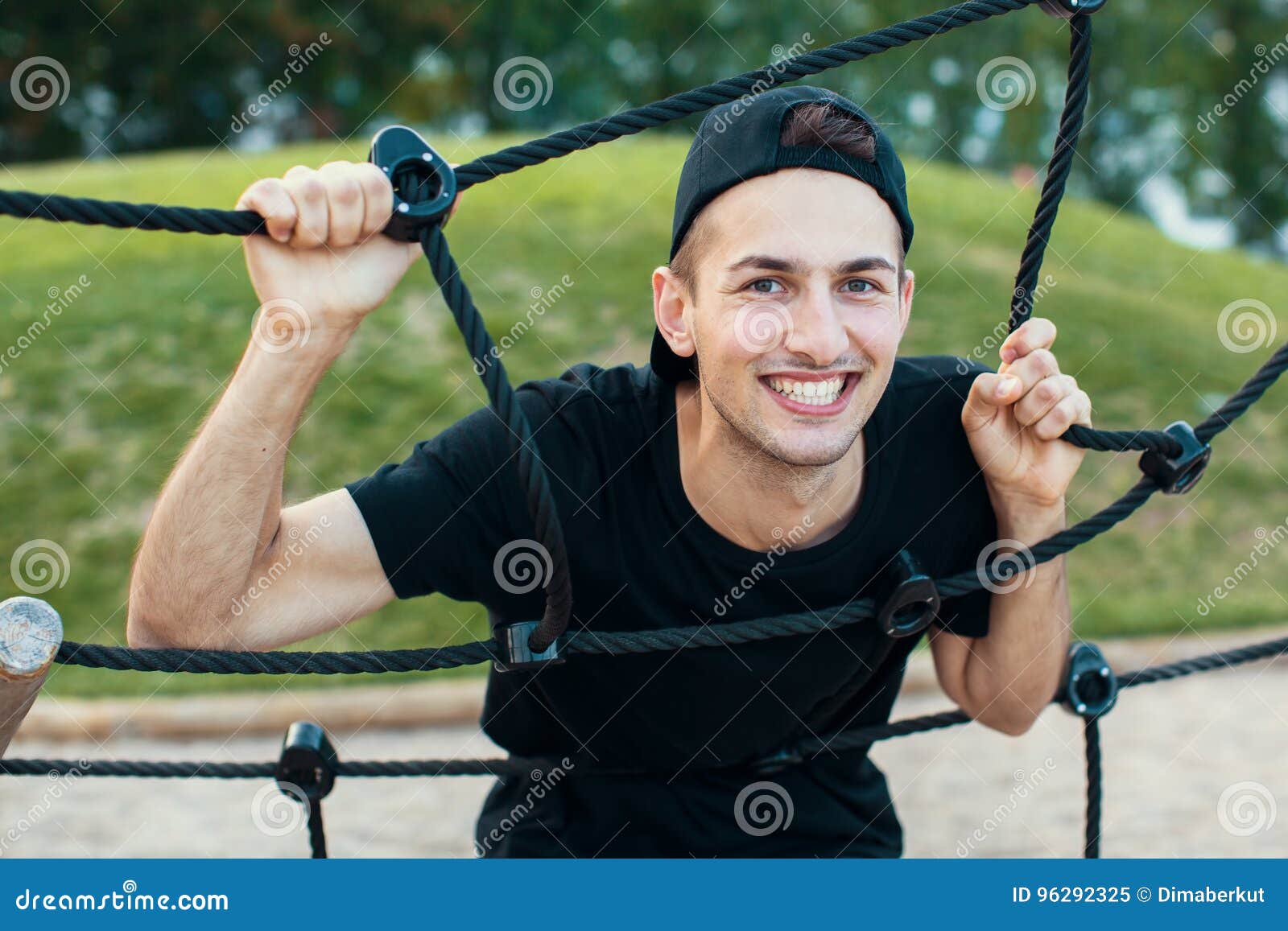 Portrait of a Gorgeous Young Fun Guy Outdoors. Student. Stock Image ...