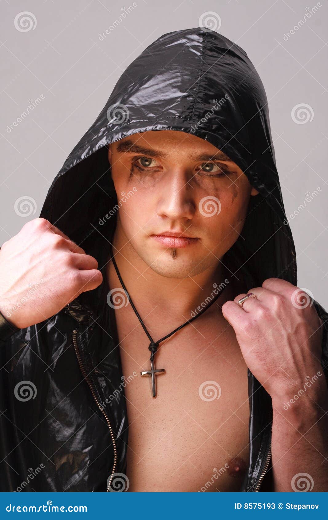 Portrait of a goth man stock image. Image of adults, halloween - 8575193