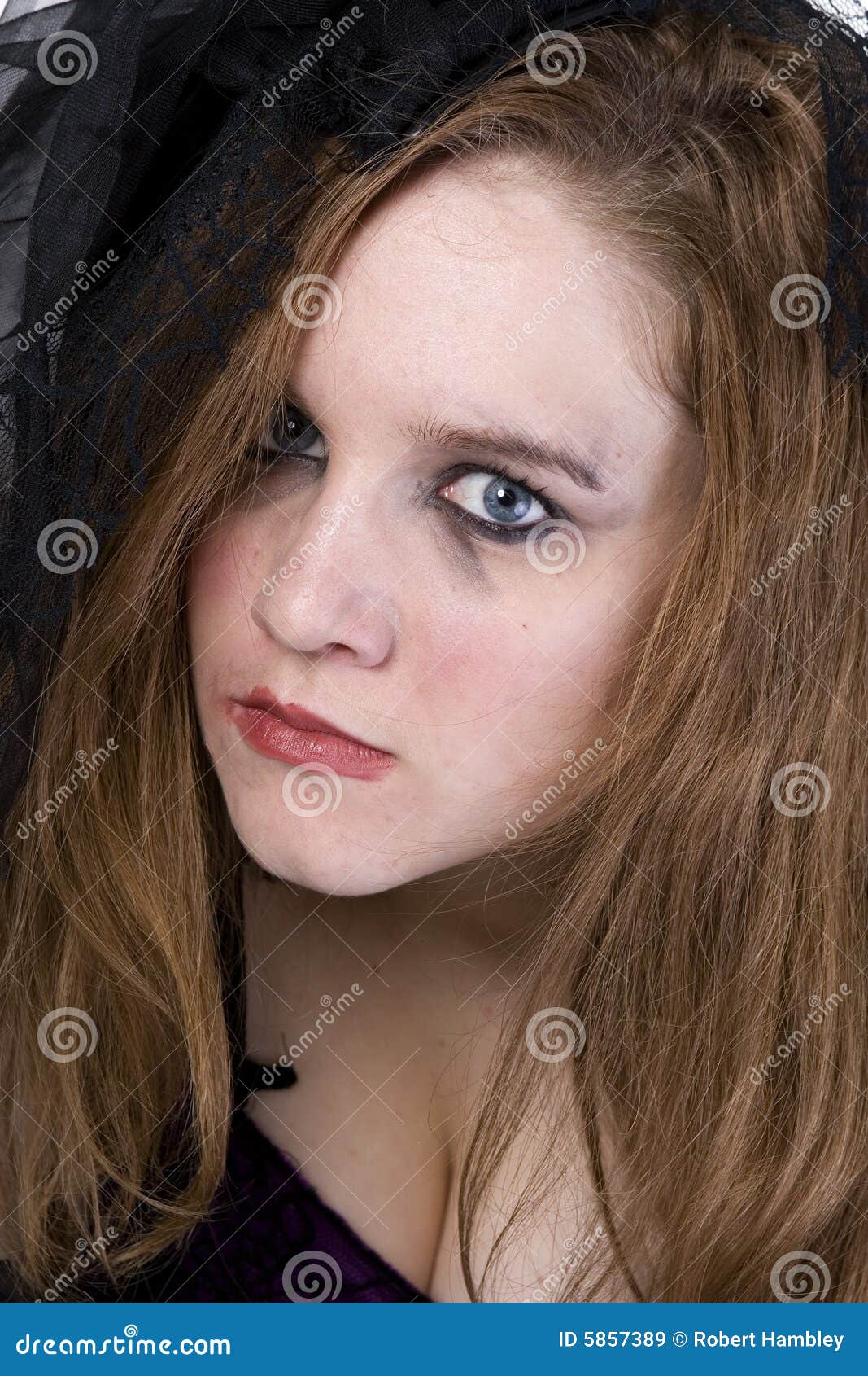Portrait of goth woman stock image. Image of long, beautiful - 5857389